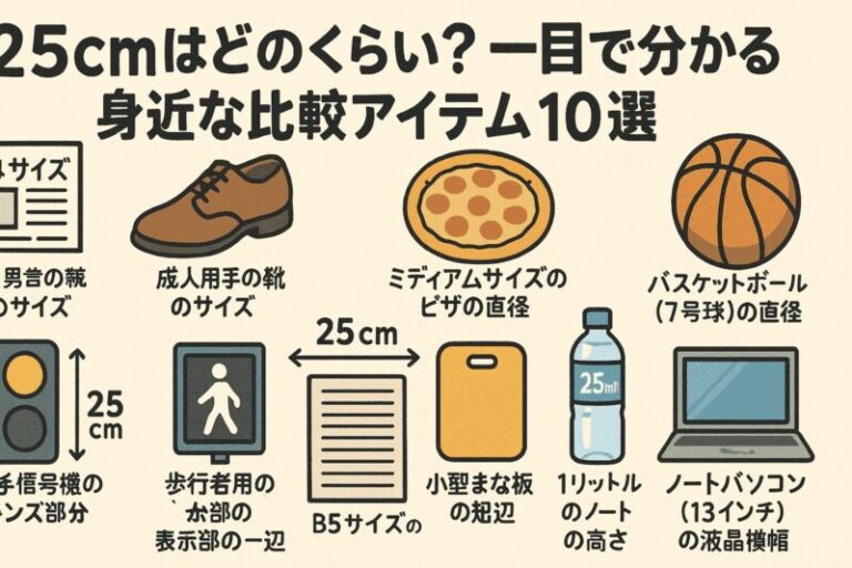 25cmの大きさって実際にどれくらい？身近なもので測ってみよう！ | nonoブログ